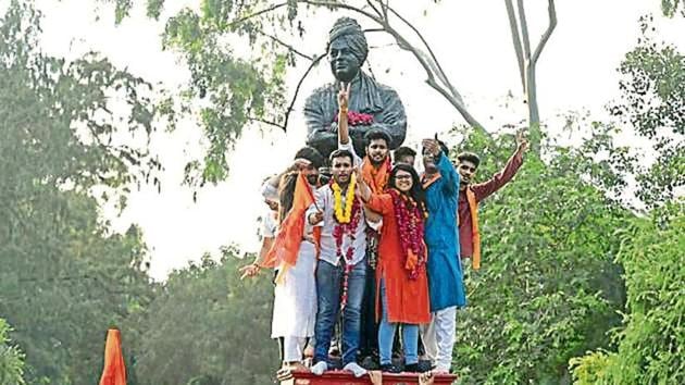 ABVP bags three posts in DU polls | Latest News Delhi
