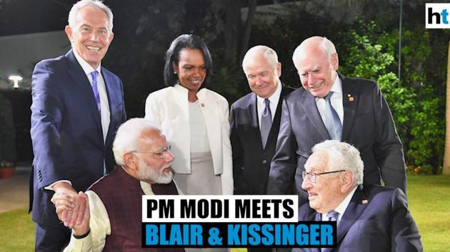 PM Modi discusses $5 trillion economy plan with Tony Blair, Henry ...