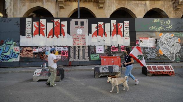 Photos: Protest graffiti fills Beirut’s posh downtown | Hindustan Times
