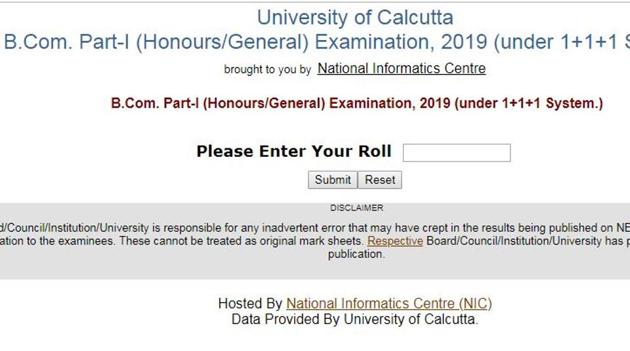 Calcutta University CU BCom Part 1 result 2019 declared at wbresults ...