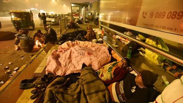 Photos | Survival of the warmest: Homeless’ cold struggle | Hindustan Times