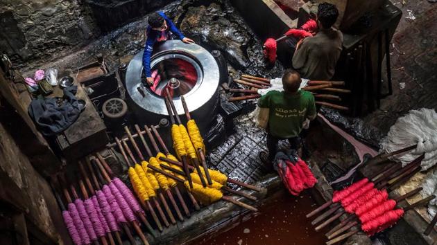 Photos: A dip into an old Cairo craft at a century old dye-workshop | Hindustan Times