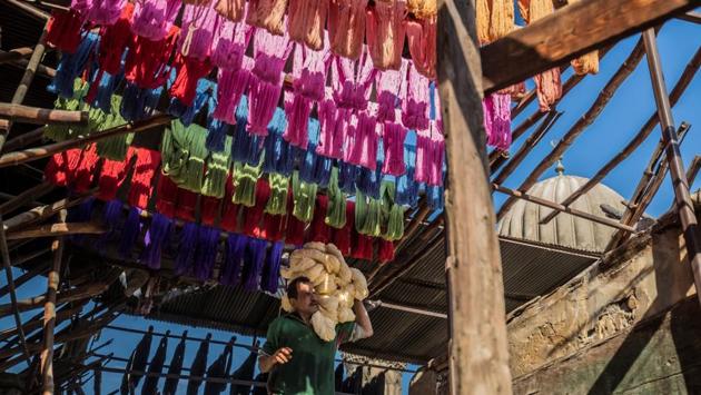Photos: A dip into an old Cairo craft at a century old dye-workshop ...