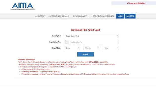 AIMA MAT PBT admit card 2020 released at mat.aima.in, here’s how to ...