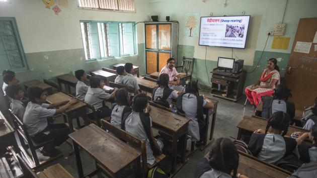 Amid coronavirus lockdown, virtual class room via Google Inc, Google ...
