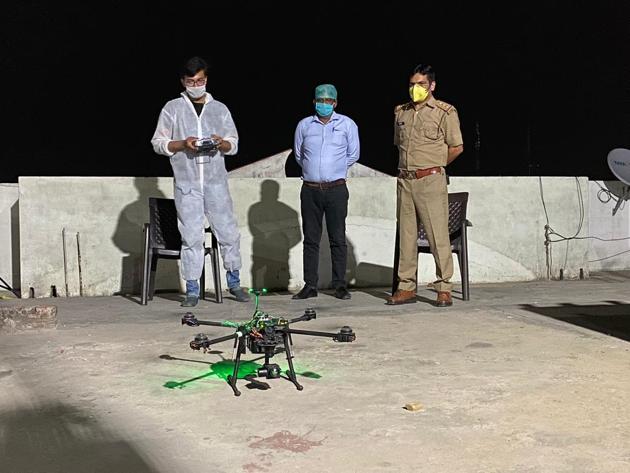 In a first, Kanpur police fly drones in night to ensure social ...
