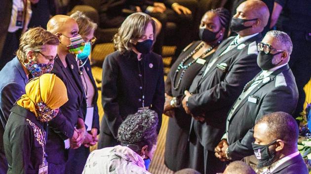 Photos: A solemn memorial for George Floyd; politicians call for change ...