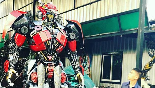 Transformers, The Hulk and more: Ban Hun Lek’s scrap metal sculptures ...