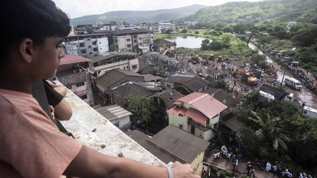 Photos: Five storey building collapses in Maharashtra’s Mahad ...