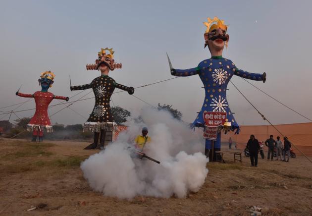 PHOTOS | Happy Dussehra 2020: Burning of Ravana, Meghnad and Kumbhkaran ...