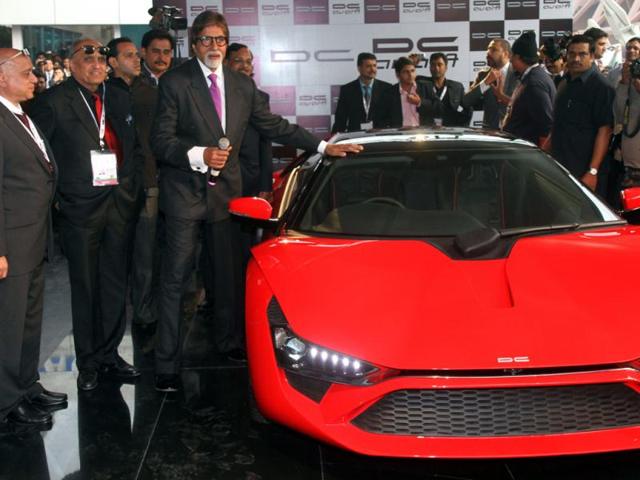 Big B unveils supercar at Auto Expo | Hindustan Times