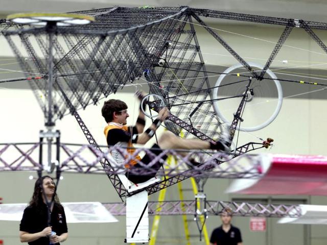 Human-powered helicopter | Hindustan Times