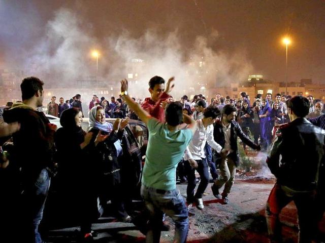 Iran's fire-jumping festival | Hindustan Times