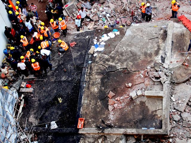 In pics: Three-storey building collapses in Thane | Hindustan Times