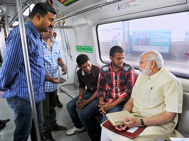 PM Modi's day out in Delhi Metro | Hindustan Times
