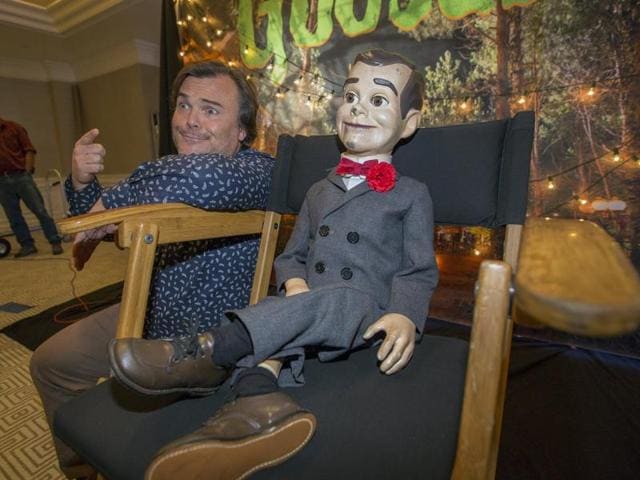 Check out Jack Black creeping out a creepy Goosebumps photocall ...