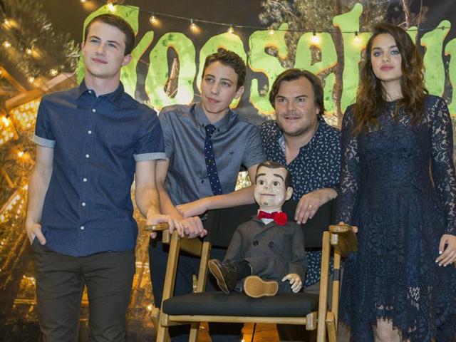 Check out Jack Black creeping out a creepy Goosebumps photocall ...