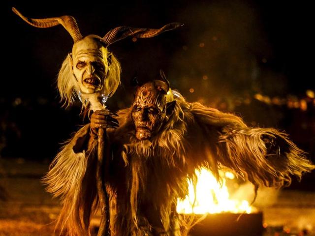 Perchten Festival: Demons ward off the ghosts of winter in Pagal ritual ...