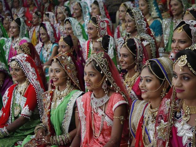 In pics: Gujarat diamond trader hosts wedding for 151 couples | India News