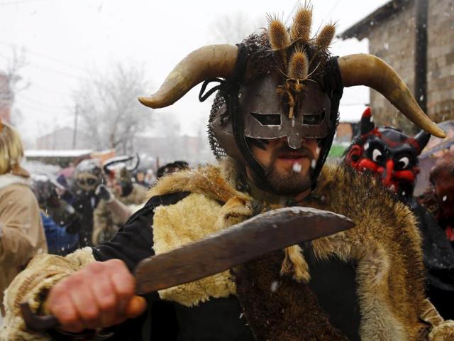 Masks and costumes bring alive a 1400-year old tradition in Macedonia ...
