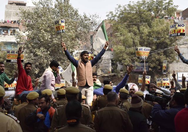 In pics | Student protests: JNU turns into melting pot of controversy ...