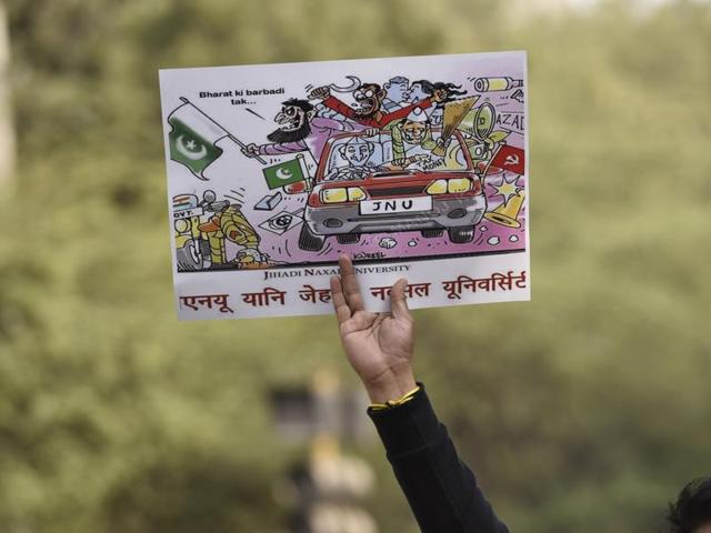 Right or Left? JNU campus issue triggers protests | Hindustan Times