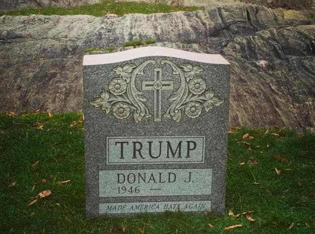 Mock Trump tombstone removed from NYC’s Central Park | World News