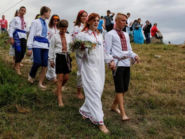 Ivana Kupala: Ukraine celebrates its pagan past with flowers and frills ...