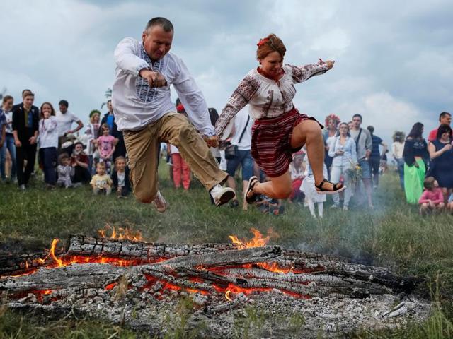Ivana Kupala: Ukraine celebrates its pagan past with flowers and frills ...