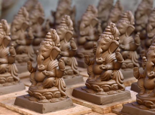 Artists at work: Ganesha idols in the making at workshops | Hindustan Times