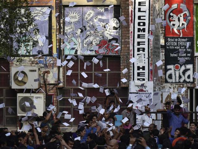 JNU Students Union polls: Left leads in 3 posts, ABVP and NSUI far ...