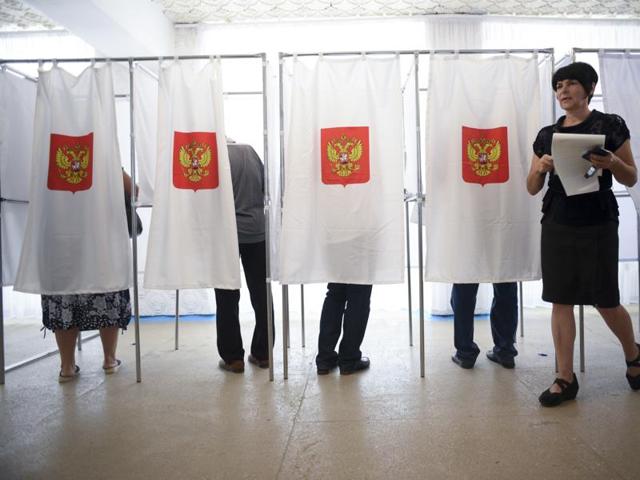 Pride and pressure as Crimea holds first Russia parliament vote | World ...