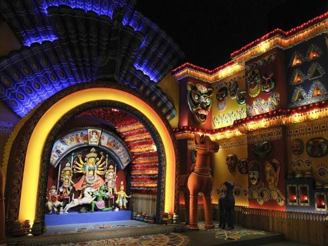 Bengal welcomes Goddess Durga with a dazzling array of pandals ...