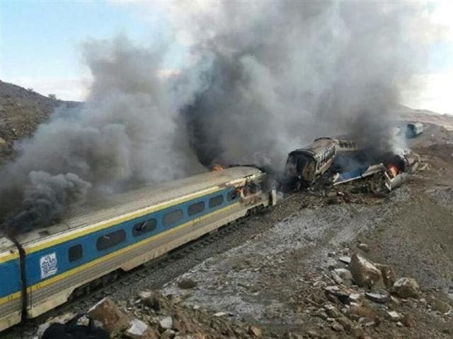44 people dead and dozens injured as two trains collide in Iran | World ...