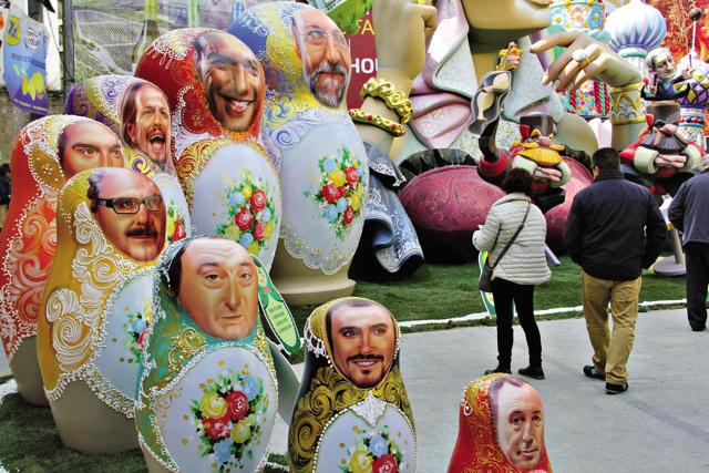 During the Las Fallas, Valencia turns into a big street party ...