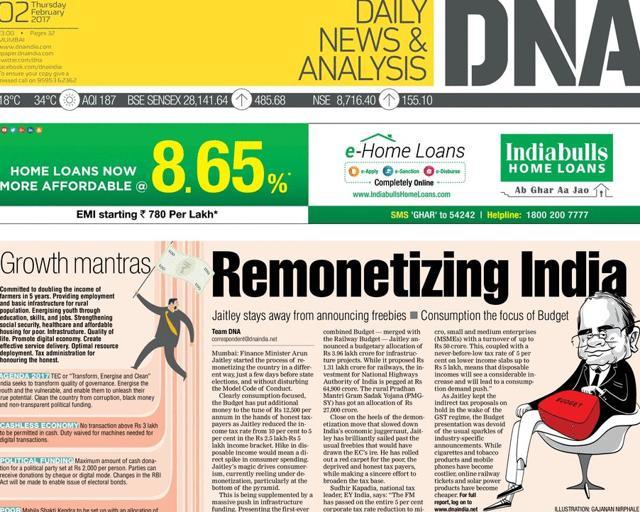 How Indian newspapers reacted to Arun Jaitley’s budget | Latest News India