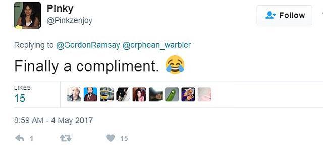 Twitter goes into meltdown as Gordon Ramsay compliments a fan...for ...