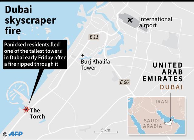 In pics: Blaze rips through Dubai skyscraper ‘The Marina Torch’ | World ...