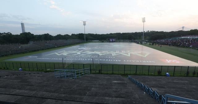 Amazon Obhijaan gets a 60,800 sq ft poster launched at Mohun Bagan ...