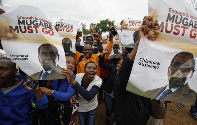 ‘Mugabe must go’: Protesters demand Zimbabwe President’s resignation ...
