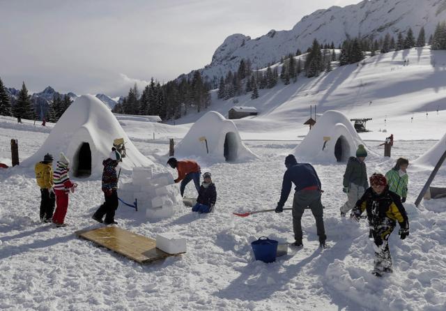 Igloos built by African migrants in tiny Italian Alps village attract ...