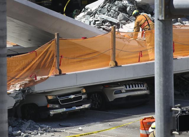Florida: Pedestrian bridge built with ‘innovative’ system collapses ...