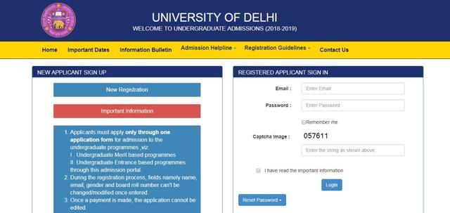 DU admission 2018: Here’s how to apply online at du.ac.in | Hindustan Times