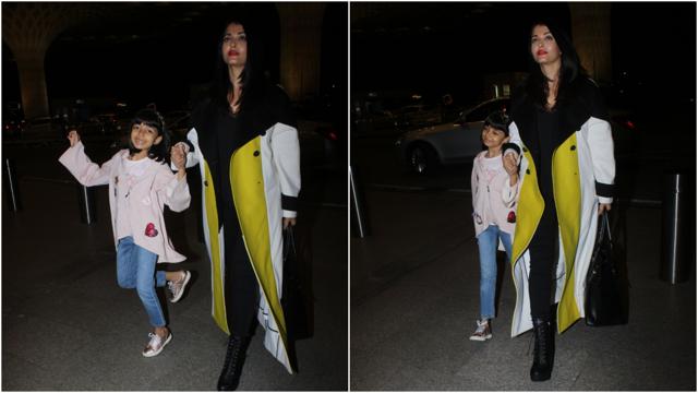 Aishwarya Rai-Abhishek Bachchan, Aaradhya step out for a family dinner ...