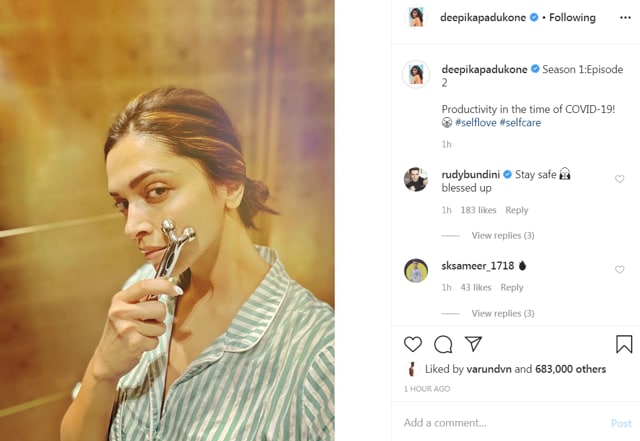 Deepika Padukone indulges in self-care, shares proof of productivity in ...