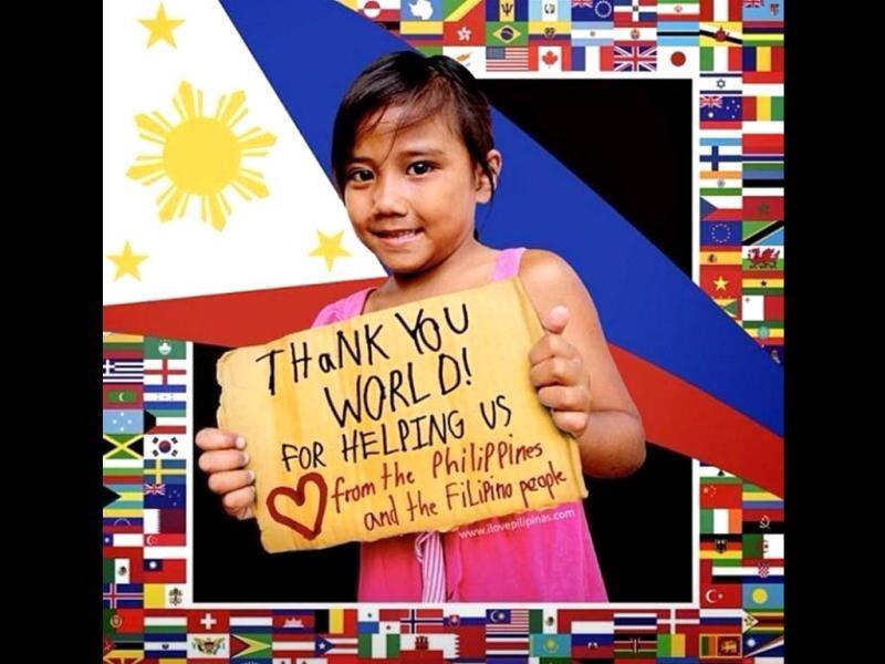Philippines says 'Thank You world' for typhoon aid with billboards ...