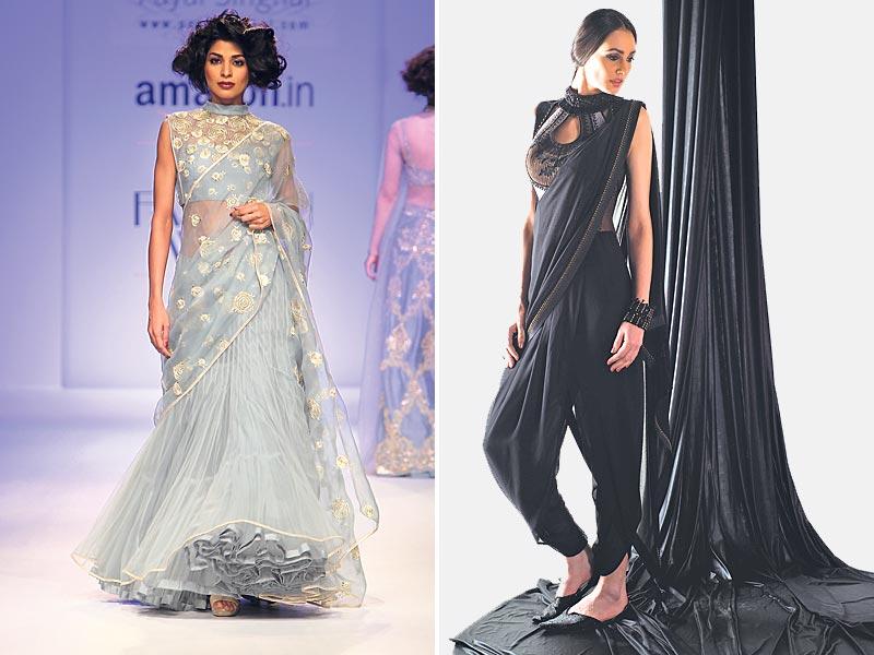 Sari state of affairs: Designers play with the six-yard wonder ...