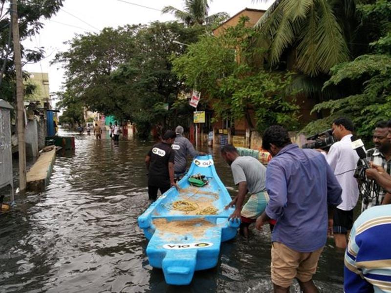 In waterlogged Chennai, Ola sending boats to help people out | India News