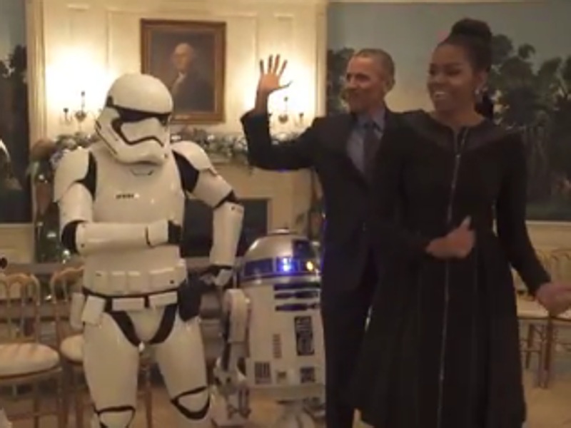 Watch Barack Obama celebrate Star Wars day by dancing to Uptown Funk ...