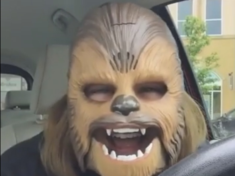 Watch: Woman tries on Chewbacca mask, video becomes most viral ever ...